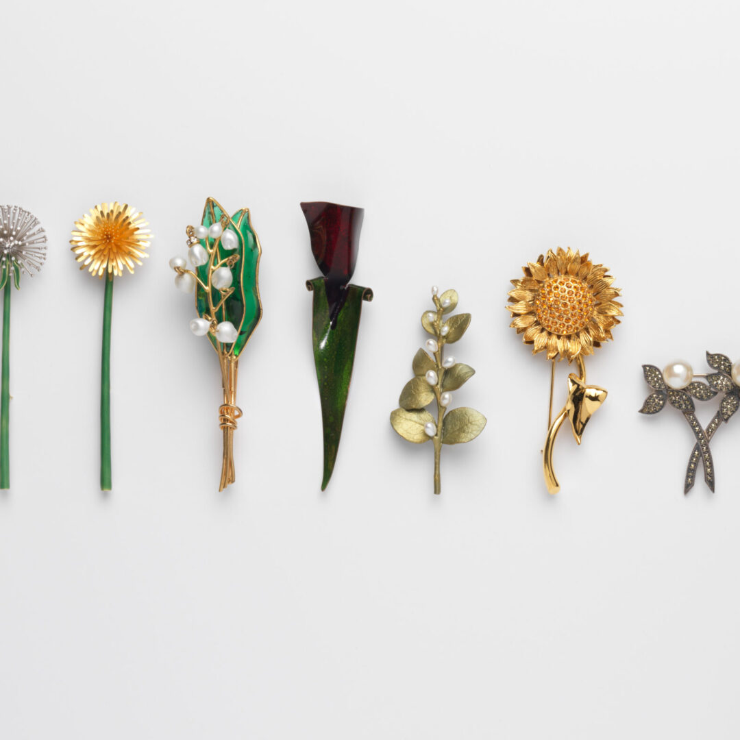 Leaf and Mushroom Pins - Read My Pins: The Madeleine Albright Collection